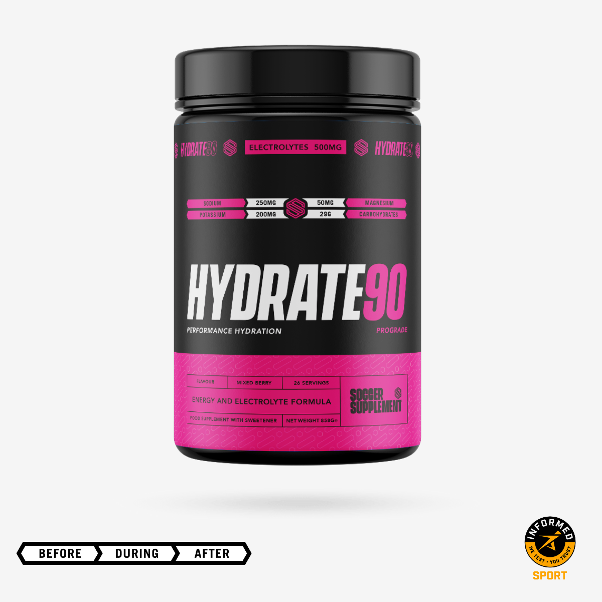 Hydrate90 Mixed Berry Tub – Soccer Supplement